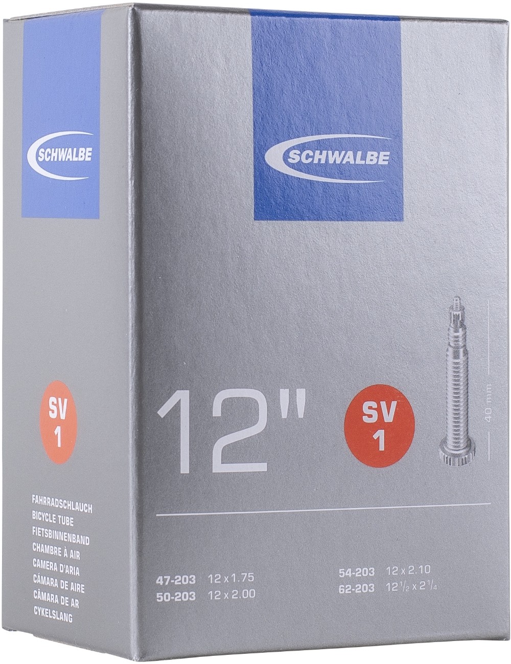 Schwalbe SV1 12" Inner Tube 40mm Presta SV Valve | Tredz Bikes